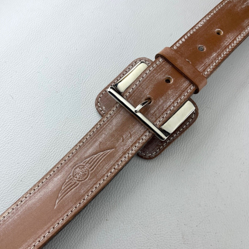 Bonnet strap - brown with felt backing and chrome buckle :: Mog Parts ...
